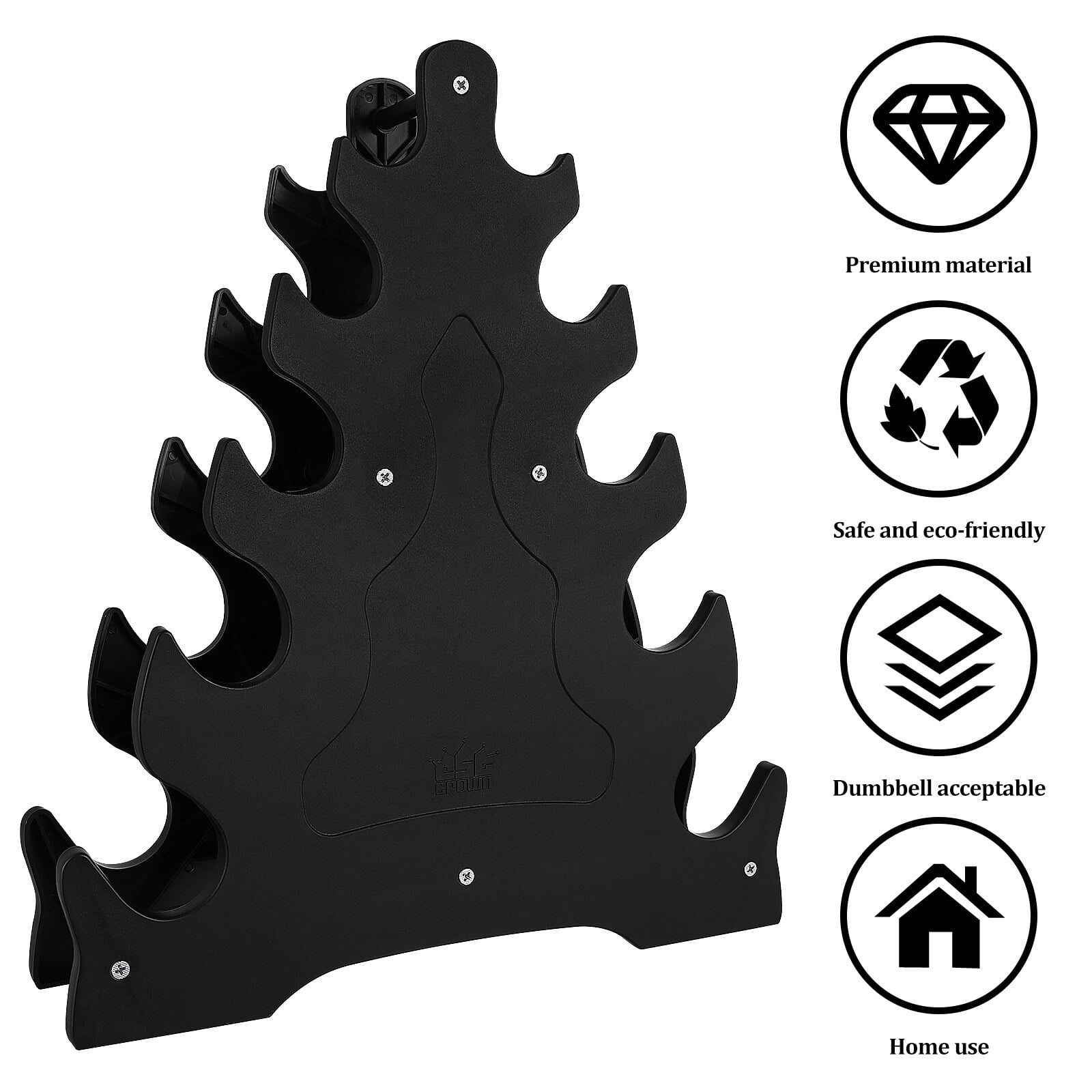 Dumbbell Storage Rack Tree Leaf Design Dumbbell Holder 5-Tier Weight ...