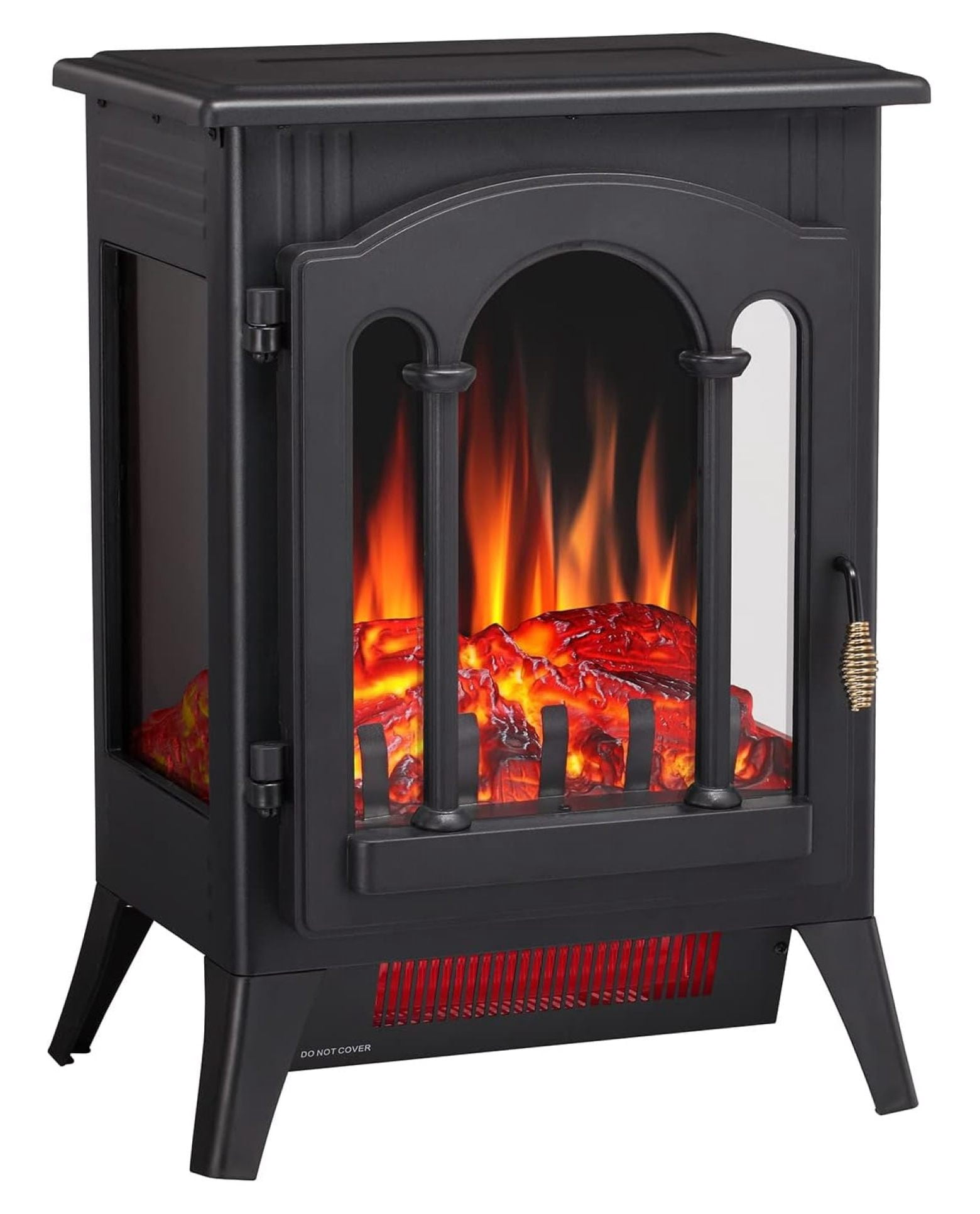 Compact Electric Fireplace Heater, Freestanding Stove Heater with ...