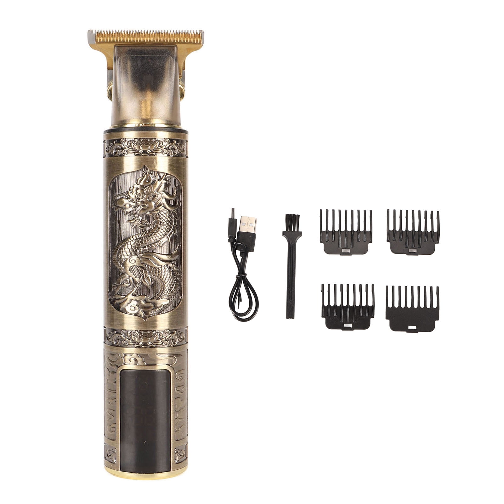 Compact Electric Hair Cutter with Engraved Dragon Pattern, Long Standby ...