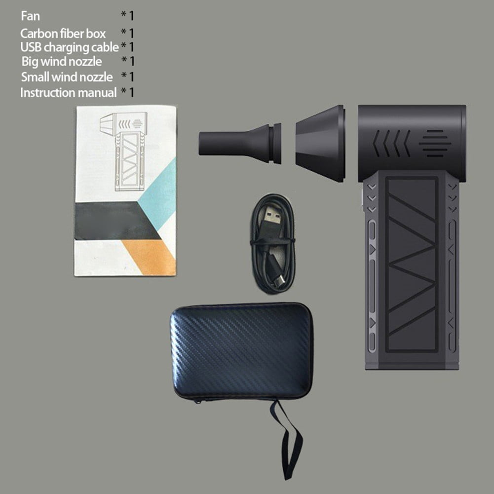 Compact Electric Turbo Blower , Portable Handheld Fan with LED Light ...