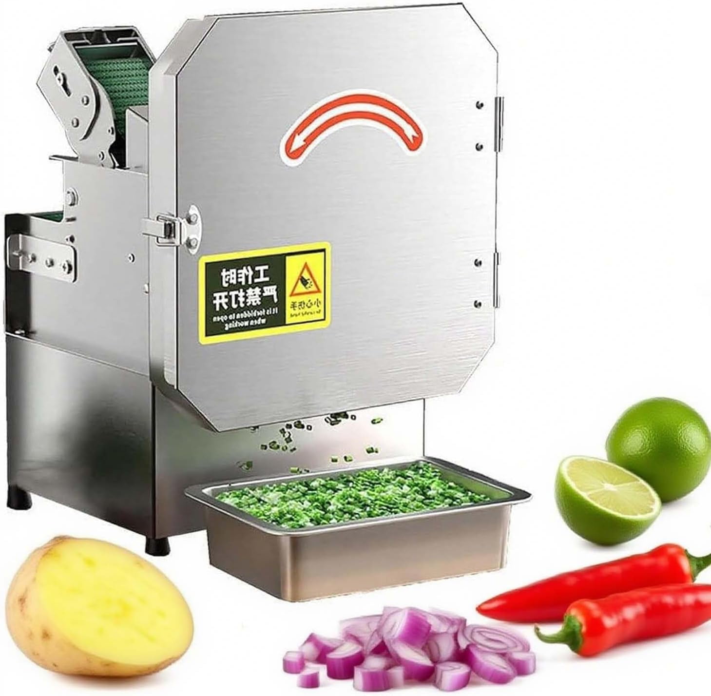 Compact Electric Vegetable Cutter, 300W Space-Saving Design for Small ...