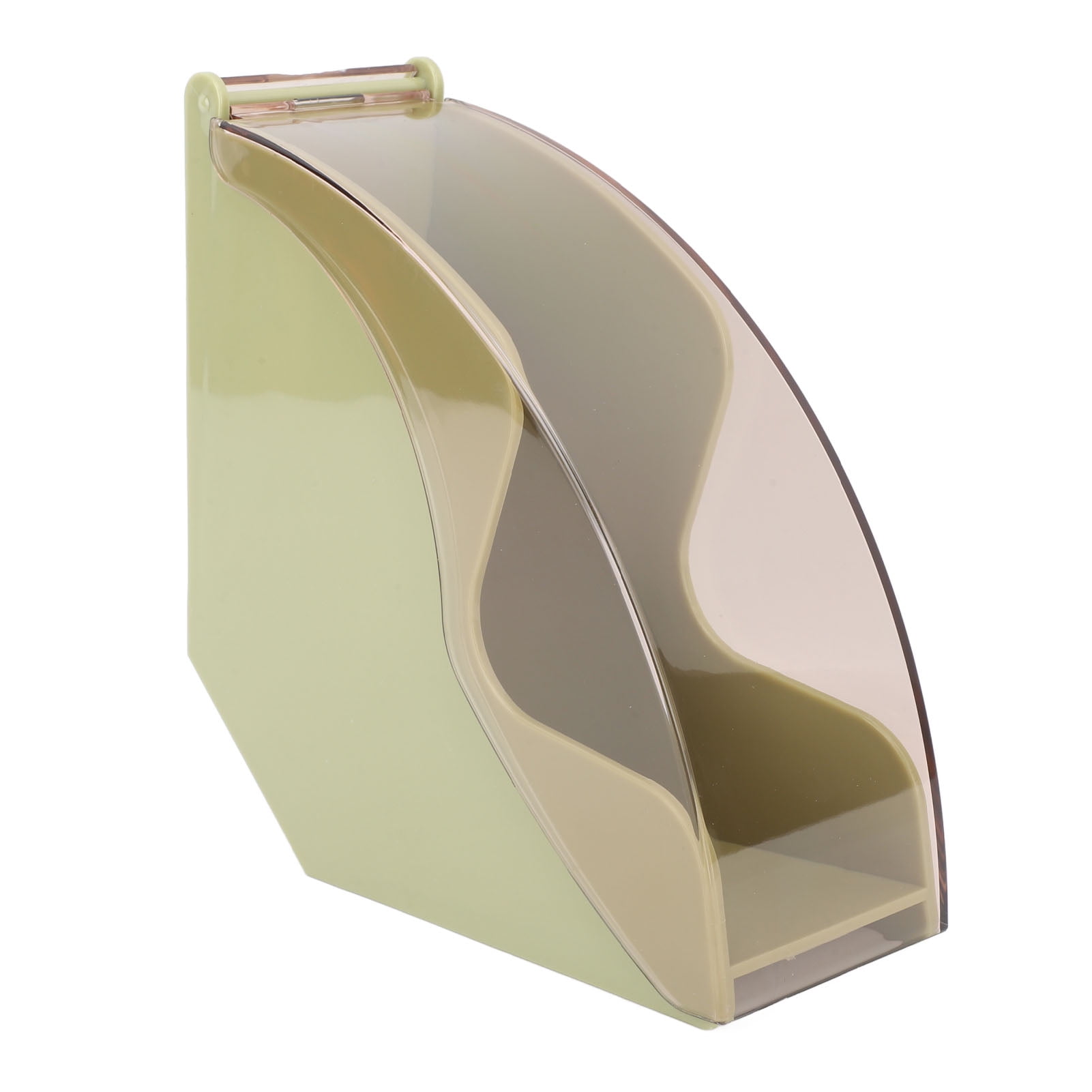 Compact Fan-Shaped Storage Box with Dustproof Cover, Green Acrylic ...