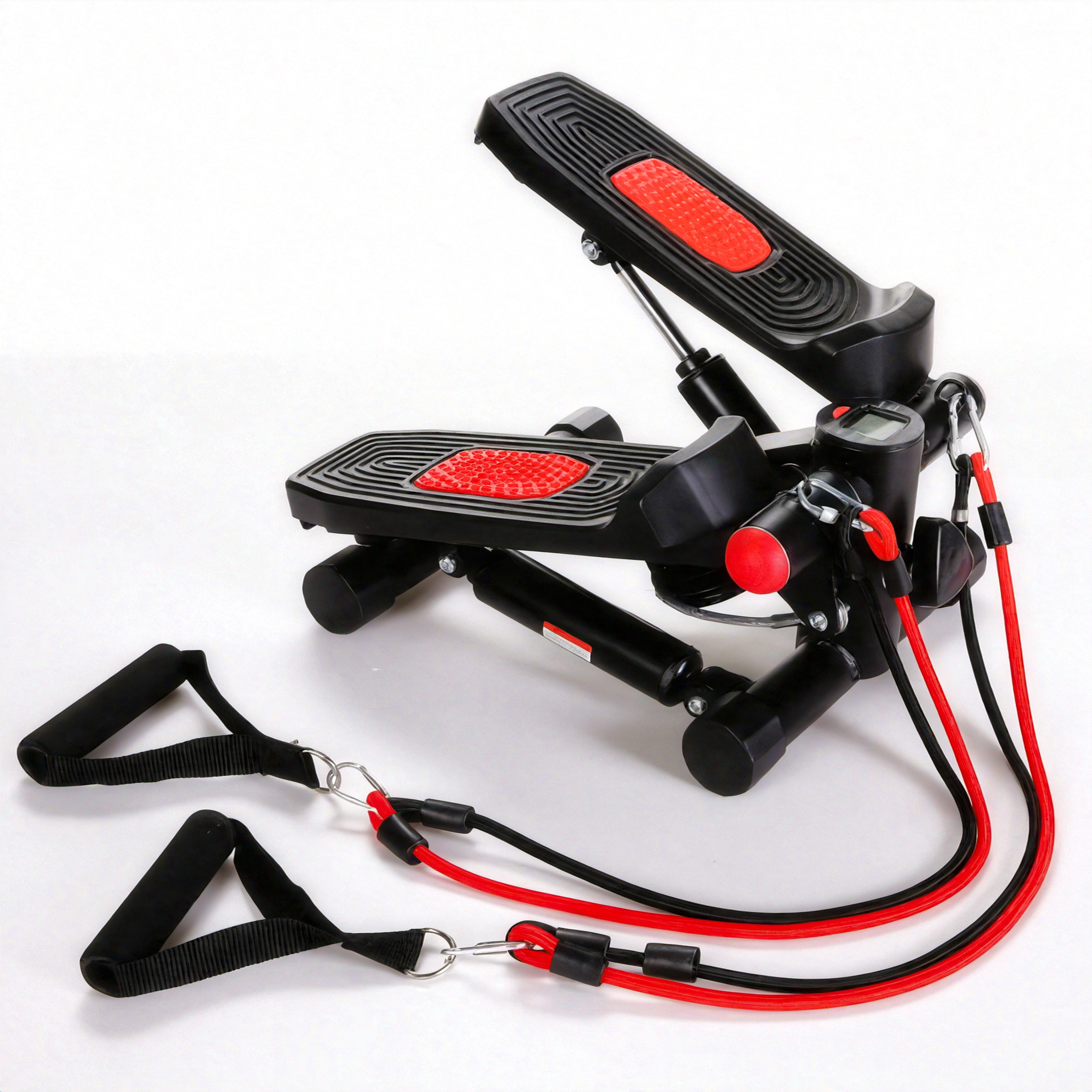 Compact Fitness Stepper Featuring Two Resistance Bands, a Pedal ...