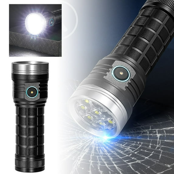 Compact Flashlight For Outdoor Adventures And Home Use 6 Brightness USB ...