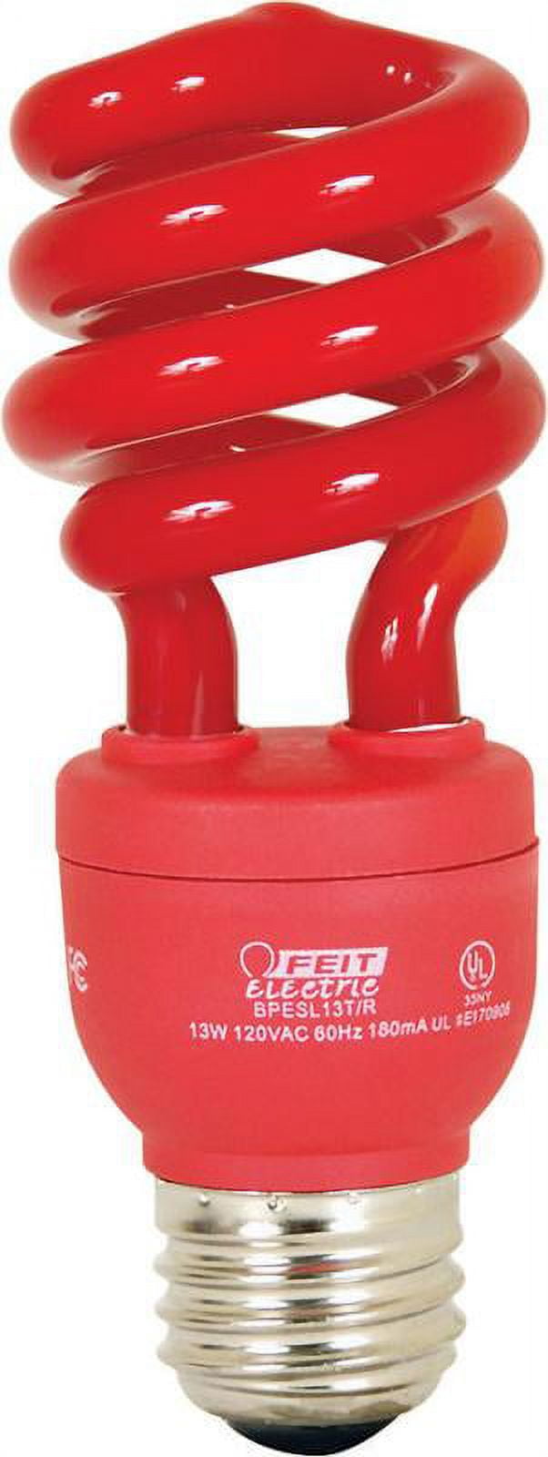 Compact Fluorescent 13w Mini Twist Red Light Bulb - Walmart.com