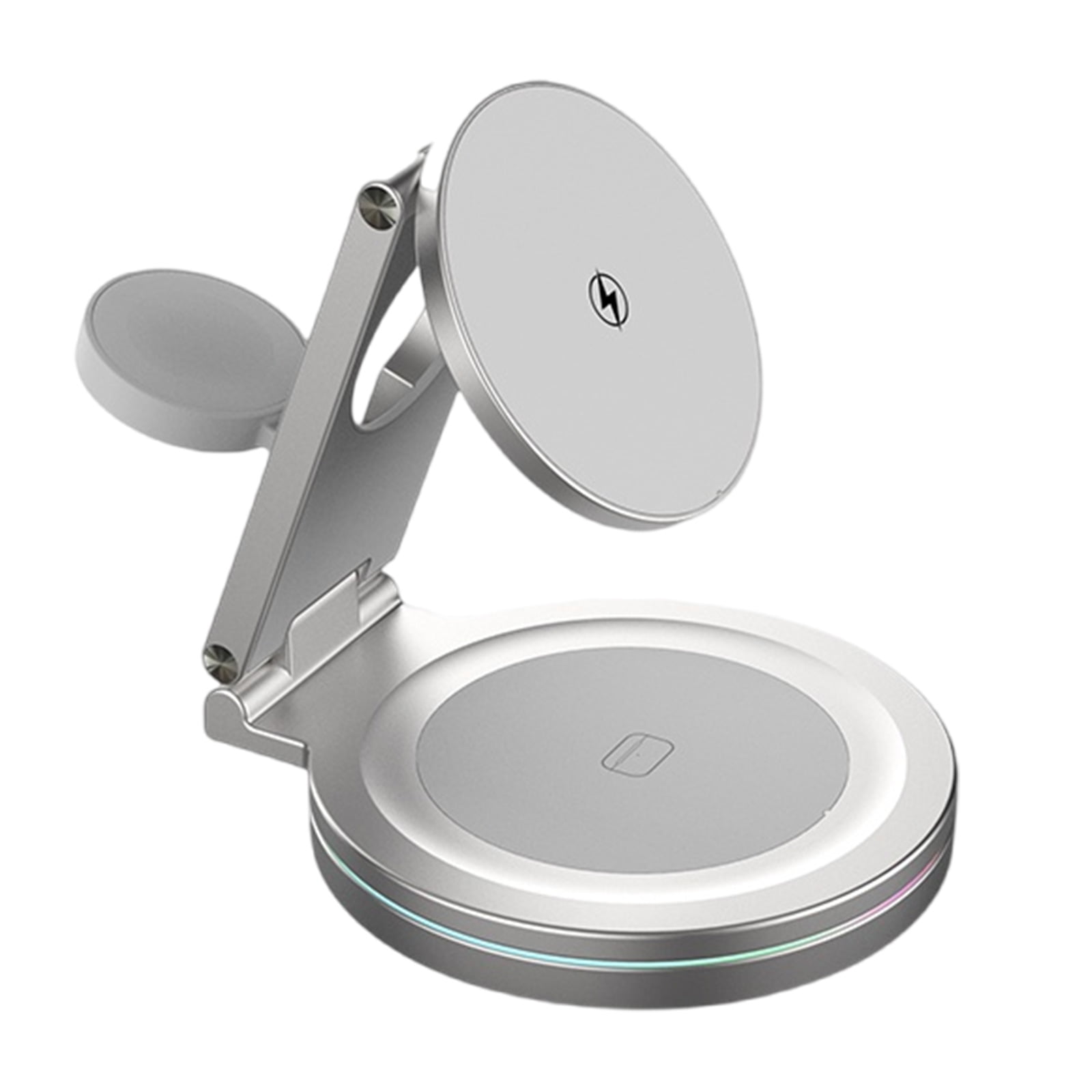 Compact Foldable 3 Device Wireless Charging Rotating Stand Auto ...