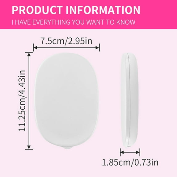 Compact Folding LED Makeup Mirror for Women - Touch Dimming Dual-Sided ...