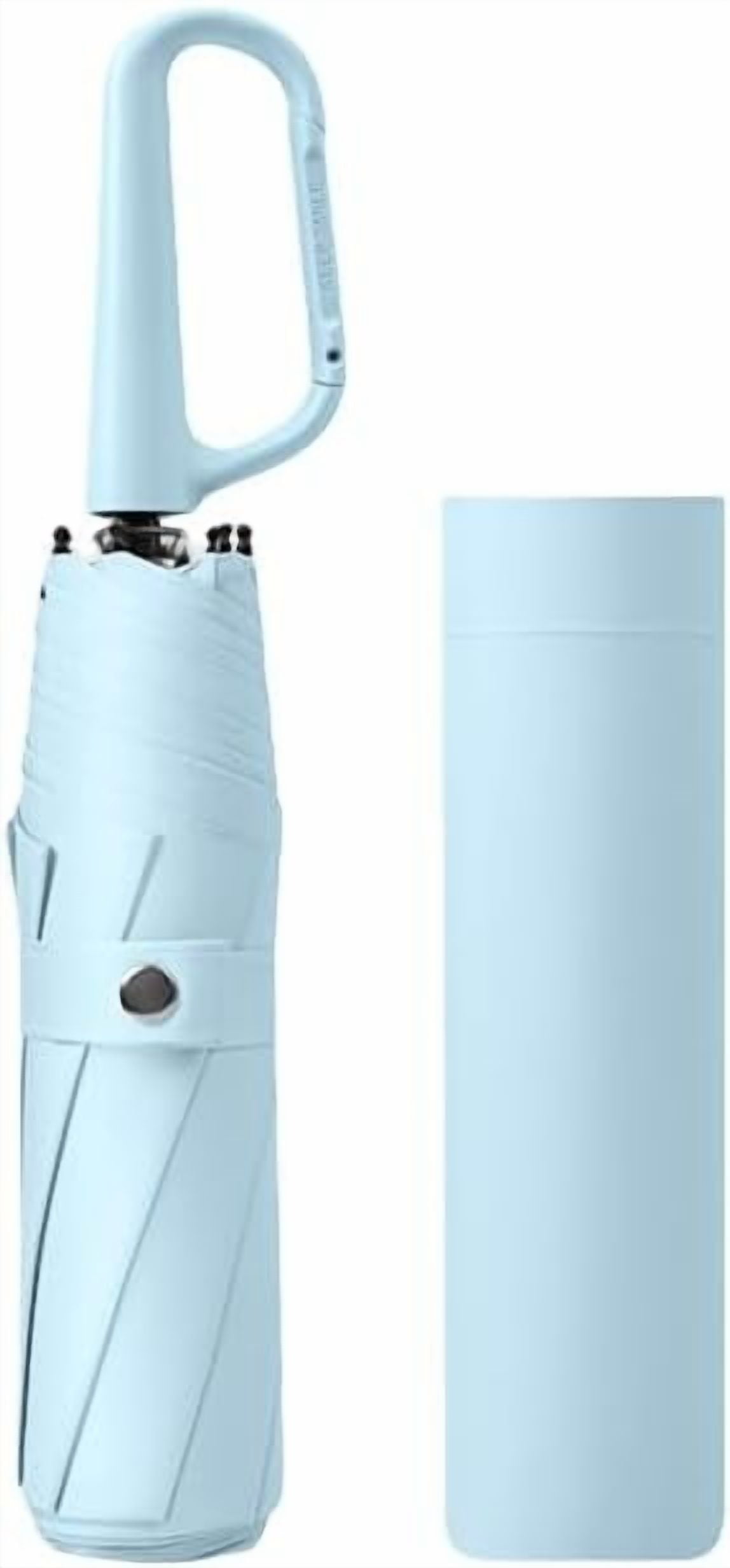 Compact Folding Umbrella Carabiner Handle Coating Layer Fabric Blocking ...