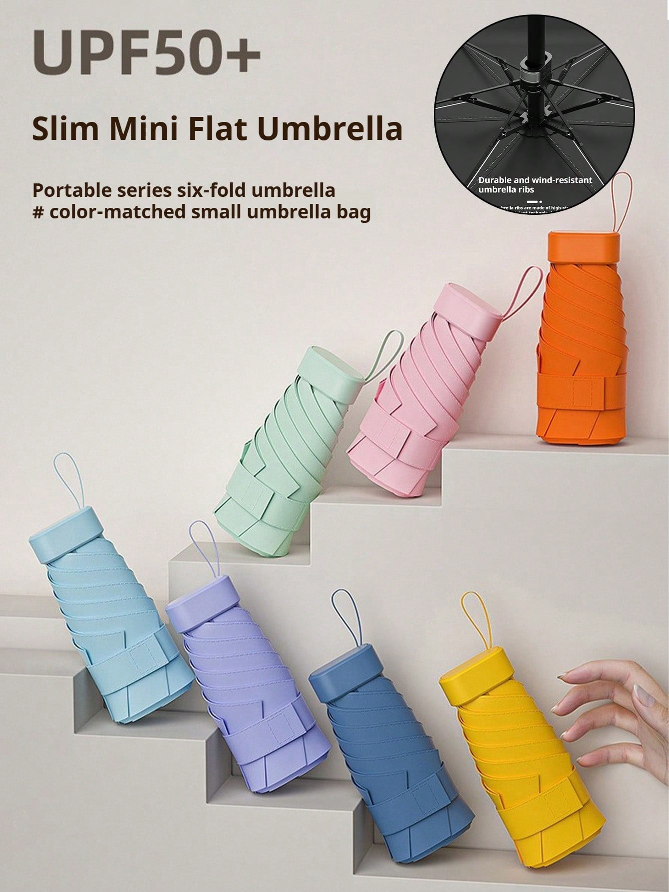 Compact Folding Umbrella Mini Pocket Waterproof Portable Travel ...