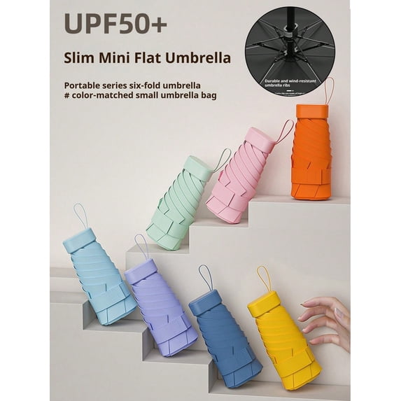 Compact Folding Umbrella Mini Pocket Waterproof Portable Travel ...