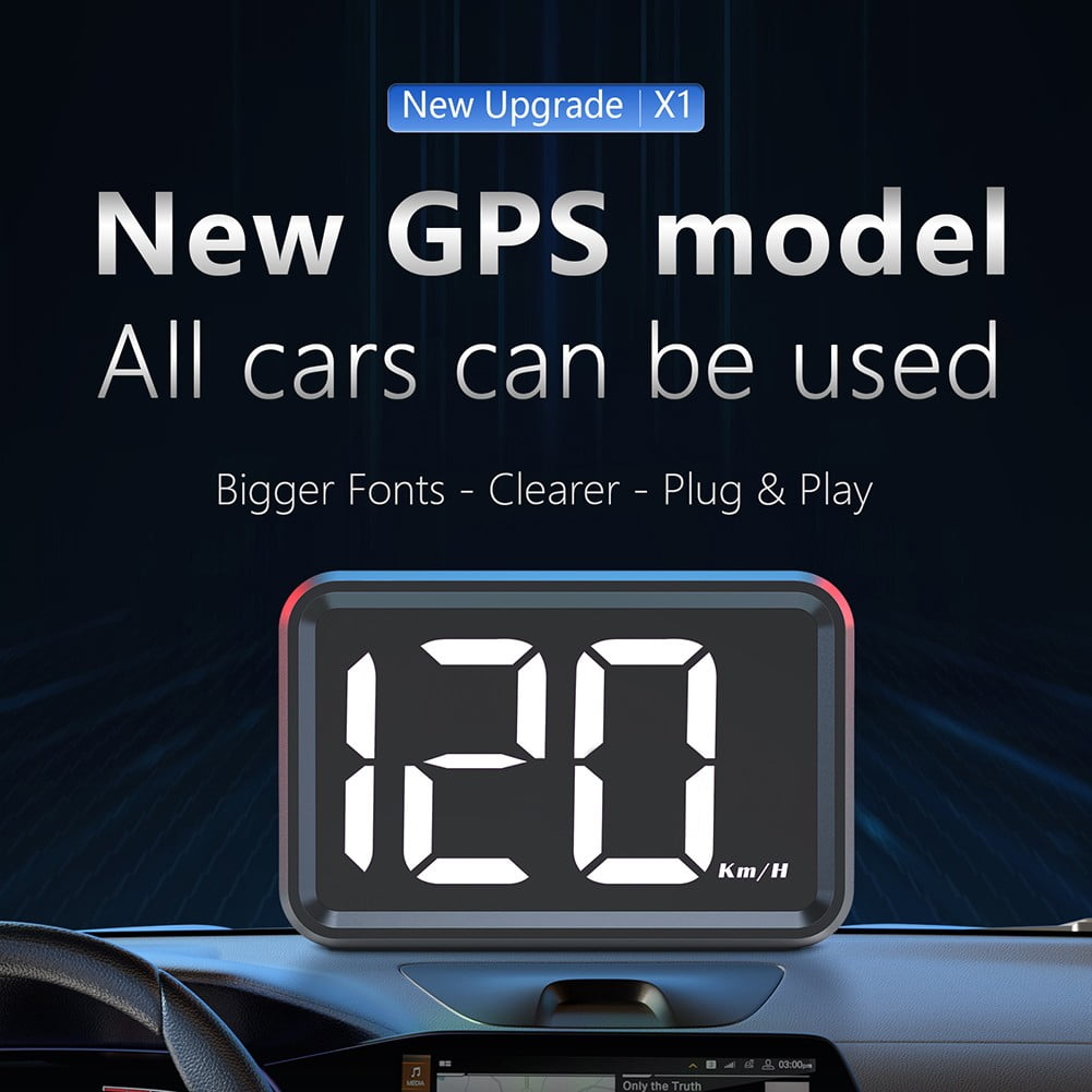 Compact GPS Speedometer Heads Up Display for All Vehicles with LED ...