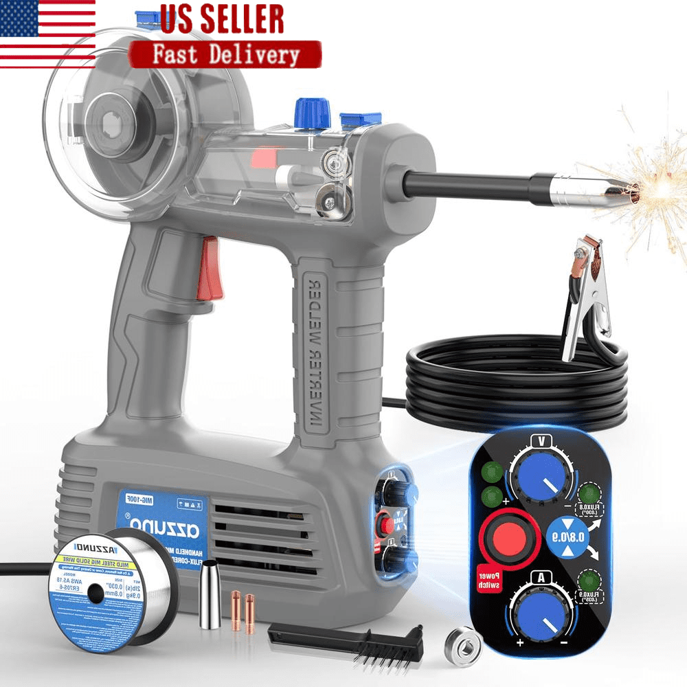 Compact Gasless MIG Welder 100A Portable Flux Welding Machine Kit ...