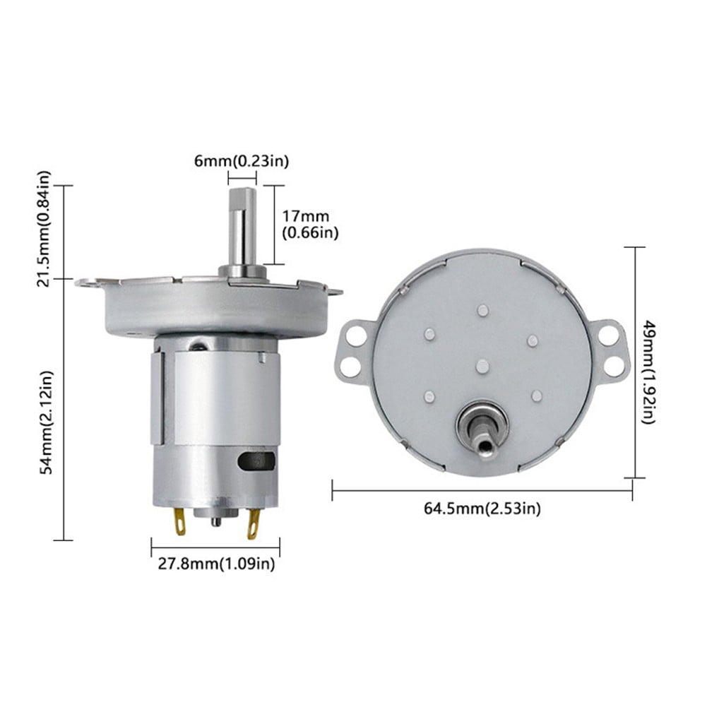 Compact Gear Motor for Space Saving Washing Machines and Pet Feeders ...