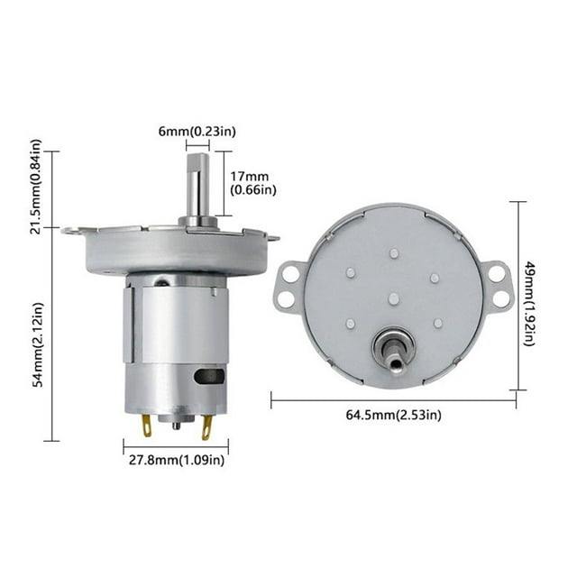 Compact Gear Motor for Space Saving Washing Machines and Pet Feeders ...