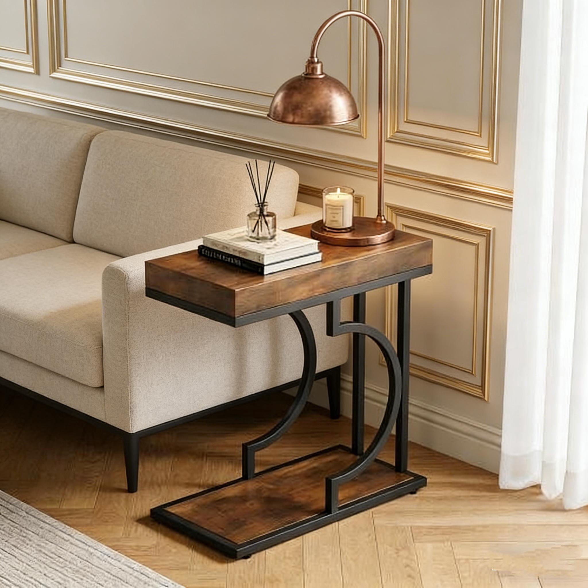 Compact Hall Table, Bedside Table, End Table with Space-Saving Design ...