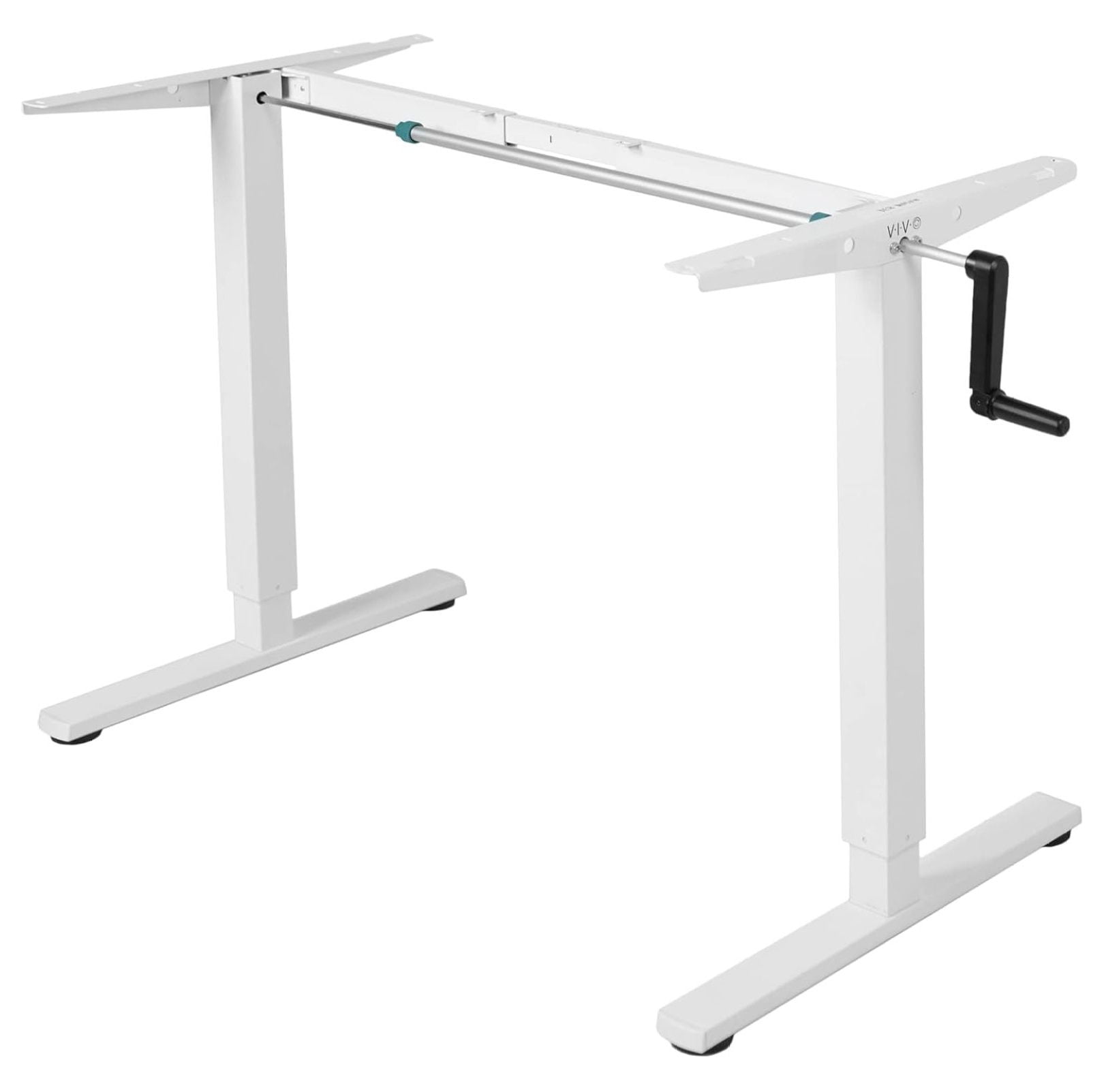 Compact Hand Crank Stand Up Desk Frame for 33 to 52 inch Table Tops ...