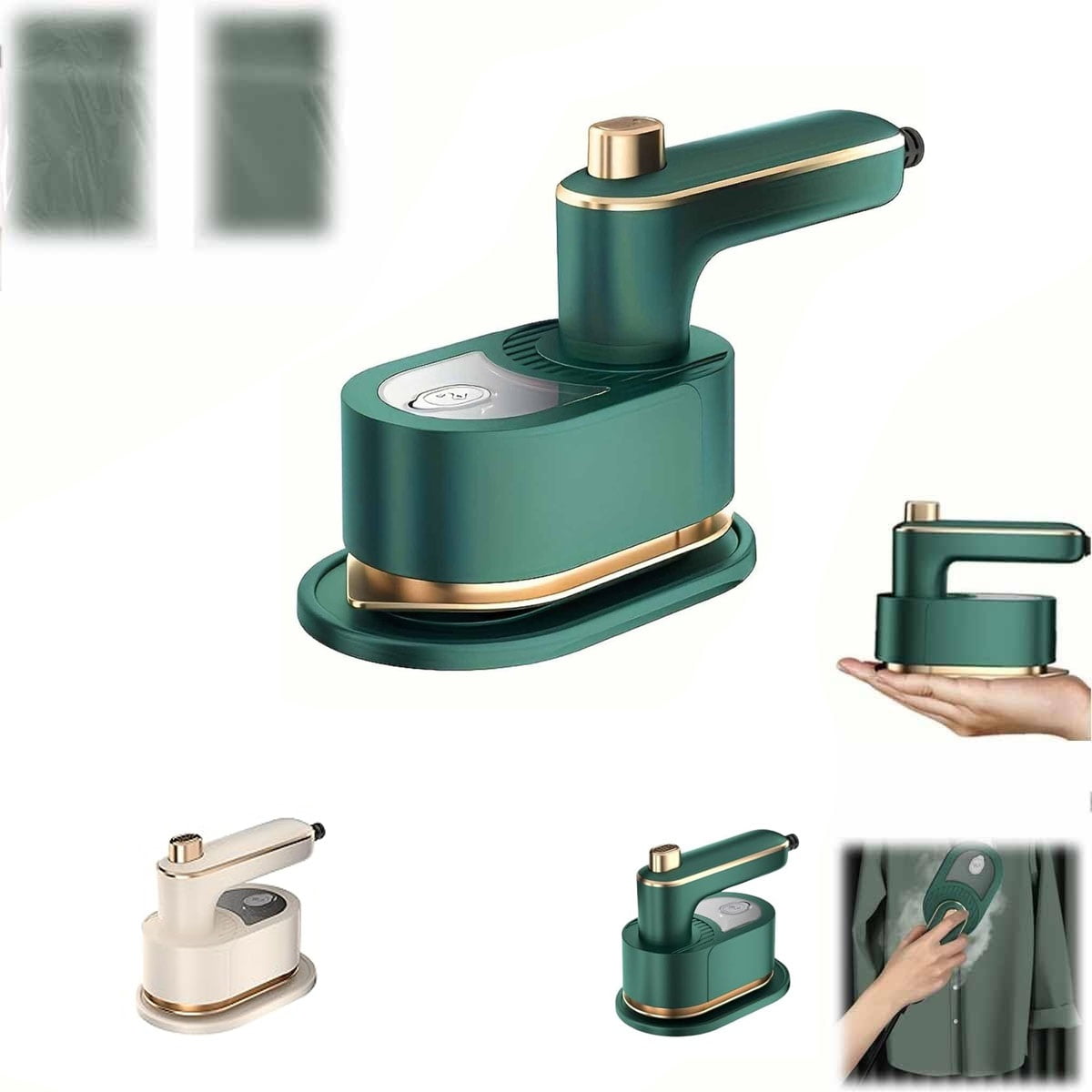 Compact Handheld Mini Steam Iron Cordless, Foldable Rechargeable ...