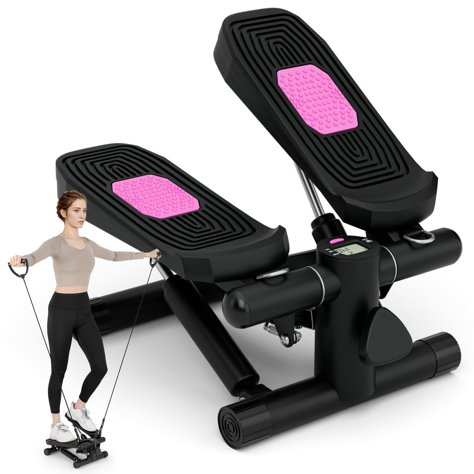 Compact Home Gym Stepper with Hydraulic System, Mini Stair Step Machine ...