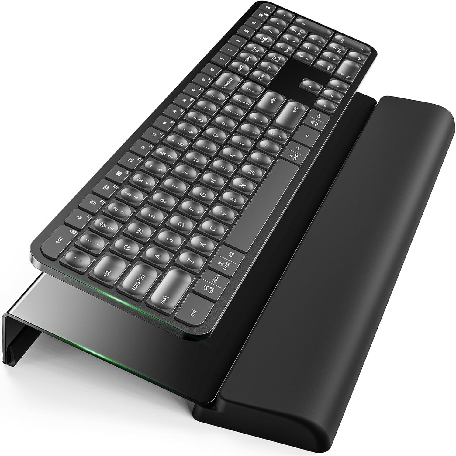 Compact Keyboard Stand w/Silicone Wrist Rest & 3-Level Height ...