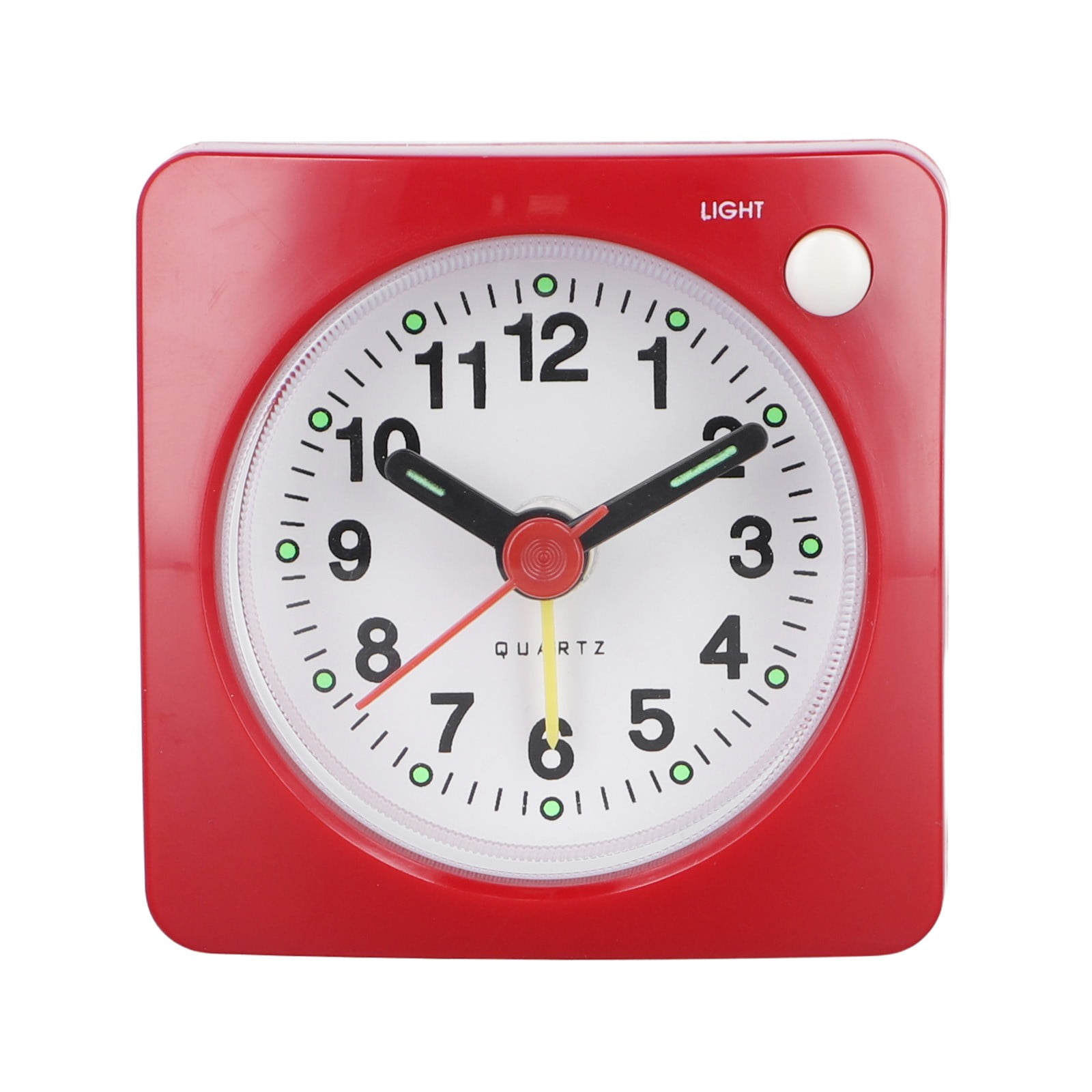 Compact LED Desk Clock with Built-in Light, Silent Quartz Movement ...