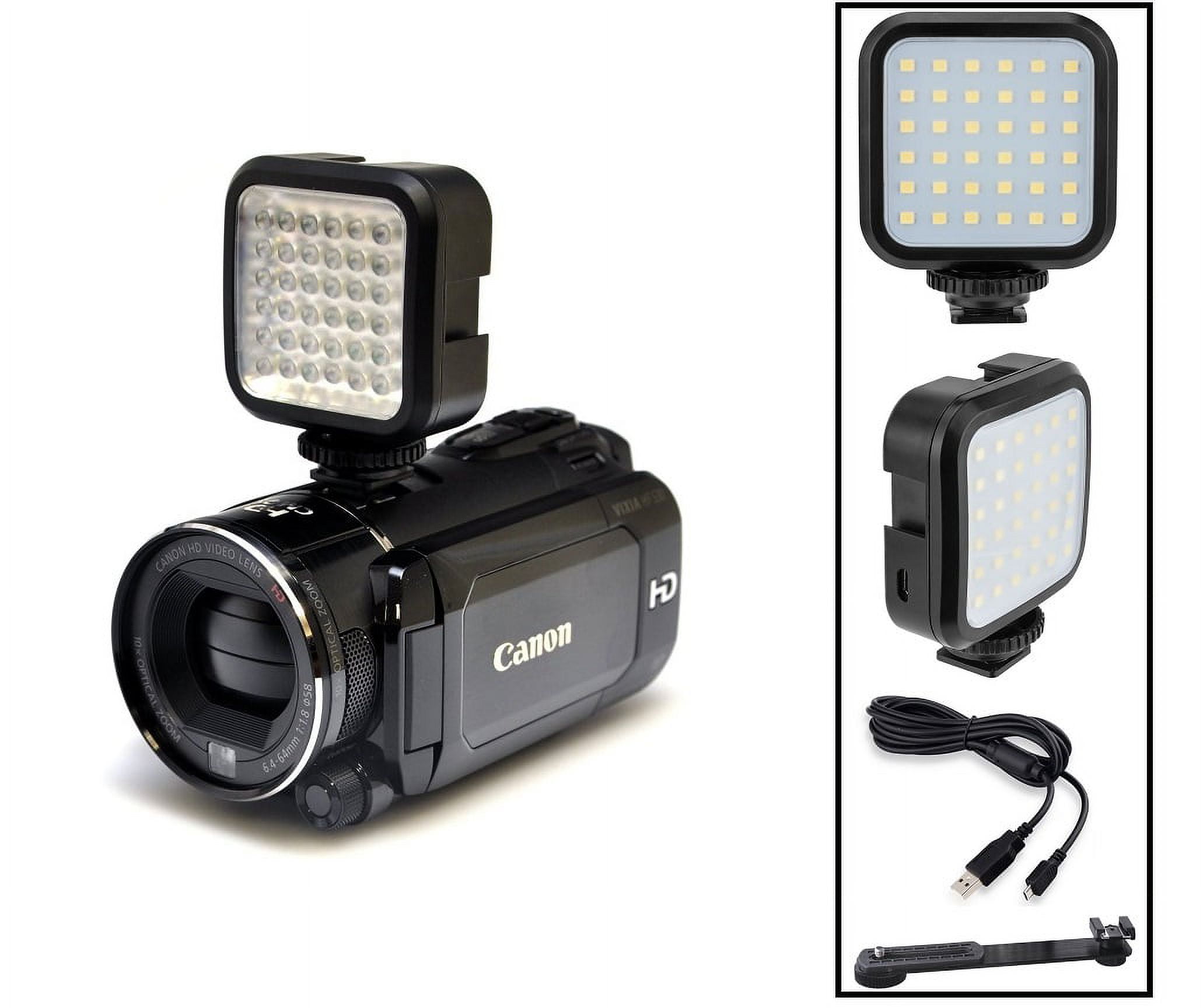 Compact LED Light Kit with Power Set for Canon XA55 XA50 XA45 XA40 ...