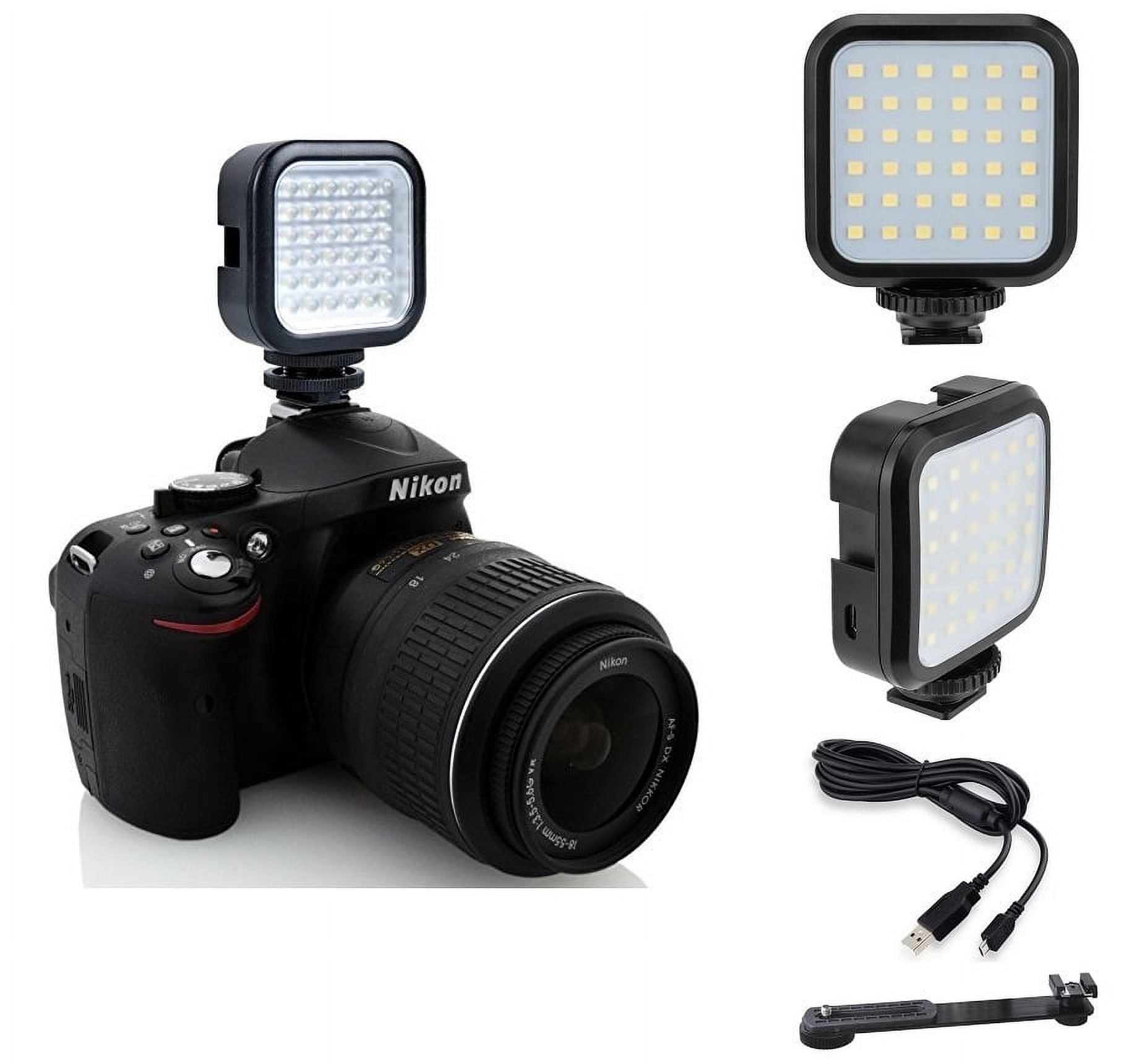 Compact LED Light Kit with Power Set for Nikon Z 50 Z50 - Walmart.com