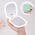 Compact LED Magnifying Travel Makeup Mirror 1X/10X Small Hand Pocket ...