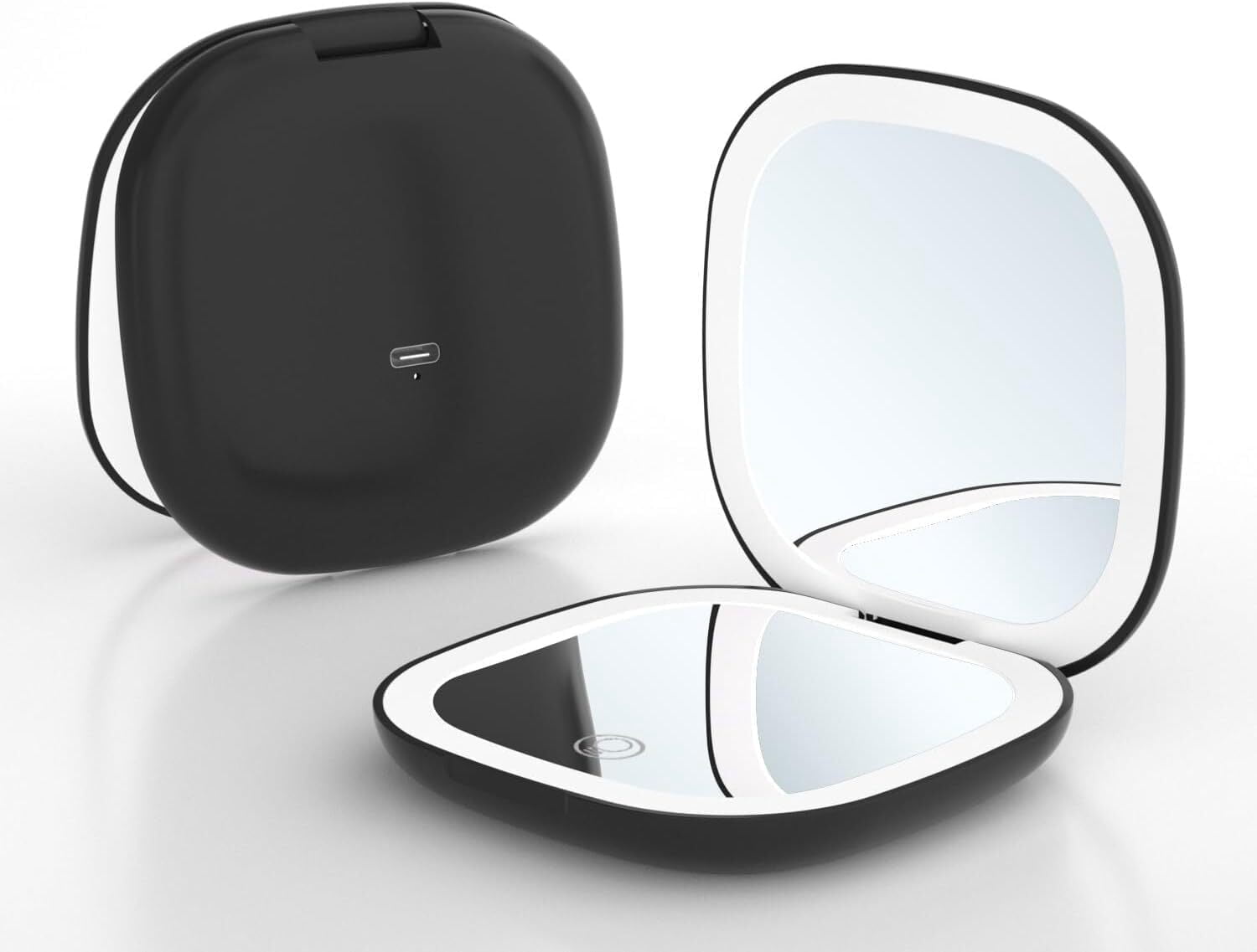 Compact LED Magnifying Travel Makeup-Mirror - 3.5 inches 1X/10X ...