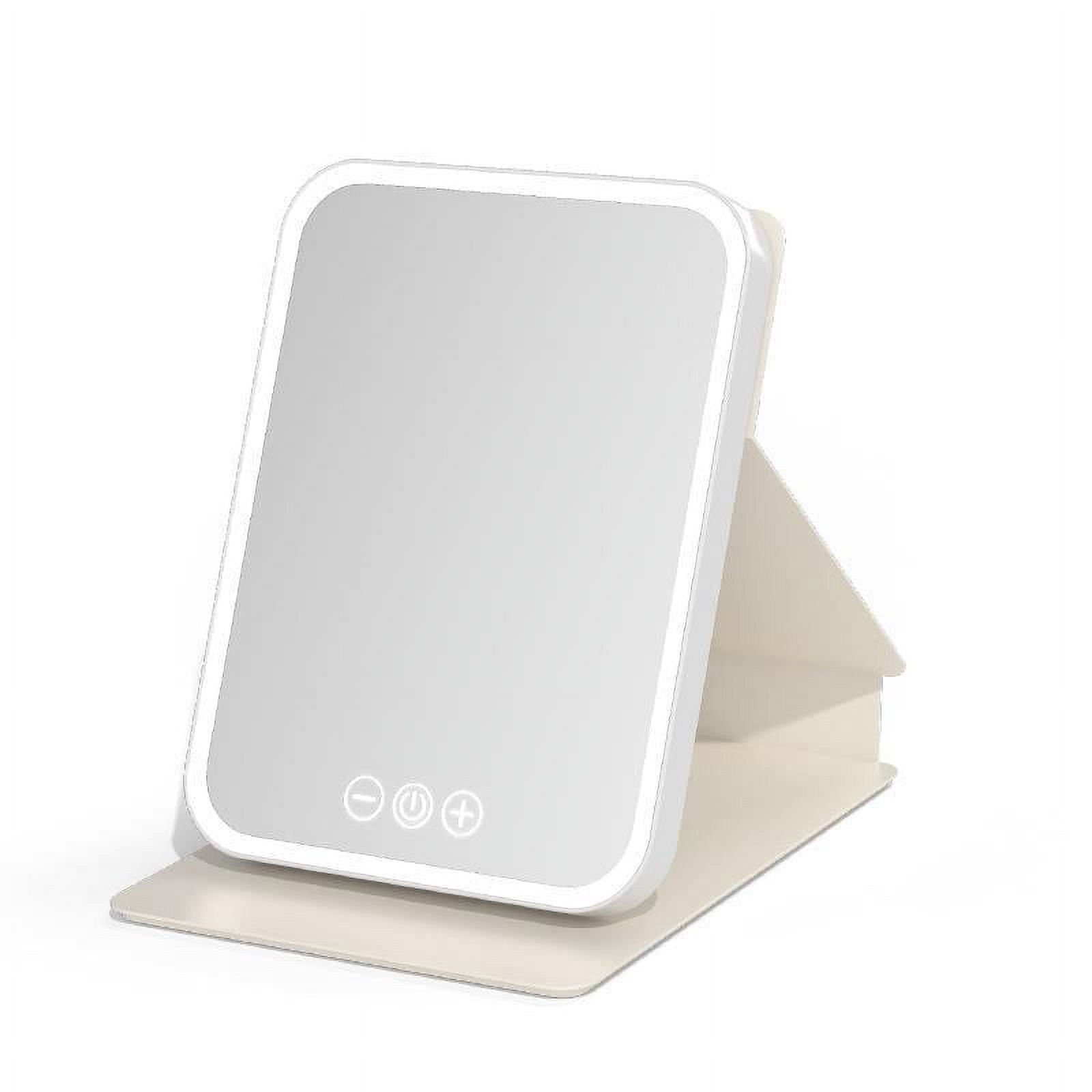 Compact LED Makeup Mirror with Touch Control 3 Light Modes Dimmable ...