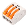 Compact Lever Connectors for Electrical Wiring, 1-In 2-Out Terminal ...