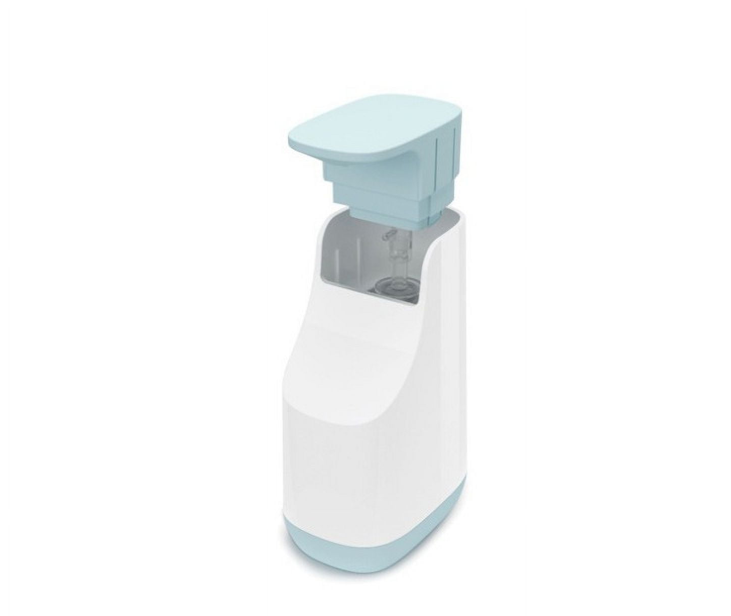 Compact Liquid Soap Pump, Plastic, White-Sky Blue, 9.1 x 6.2 x 14.2 cm ...