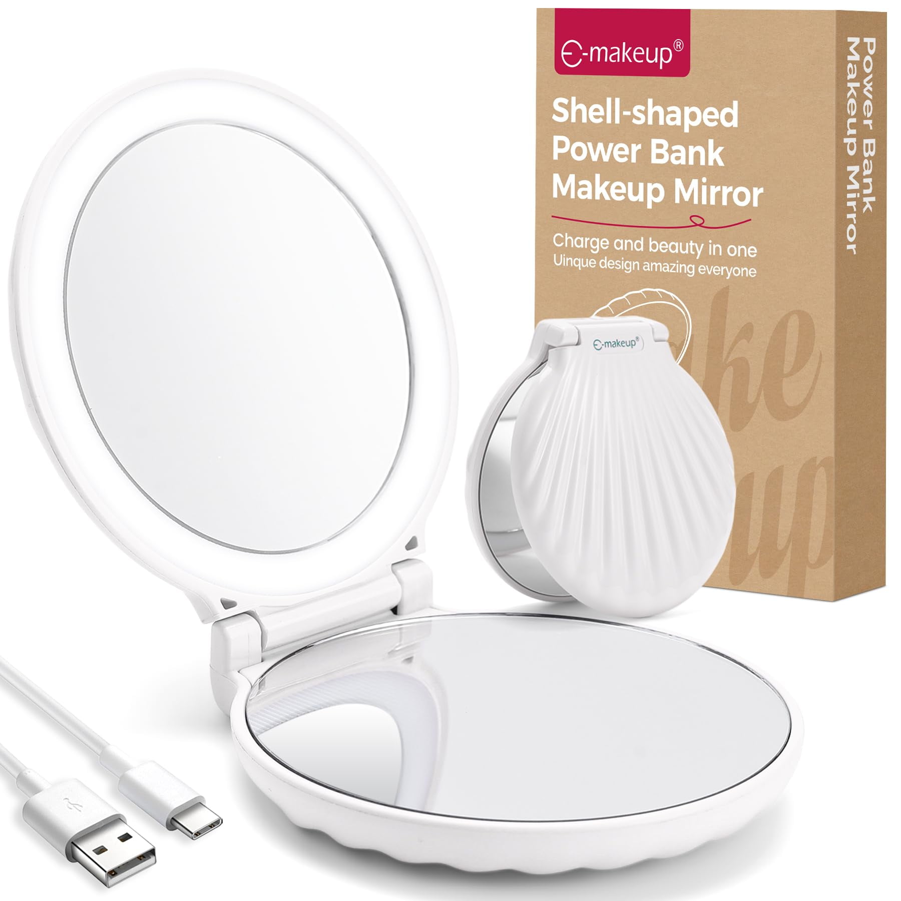Compact Makeup Mirror with Lights Travel Vanity Mirror with Lights ...