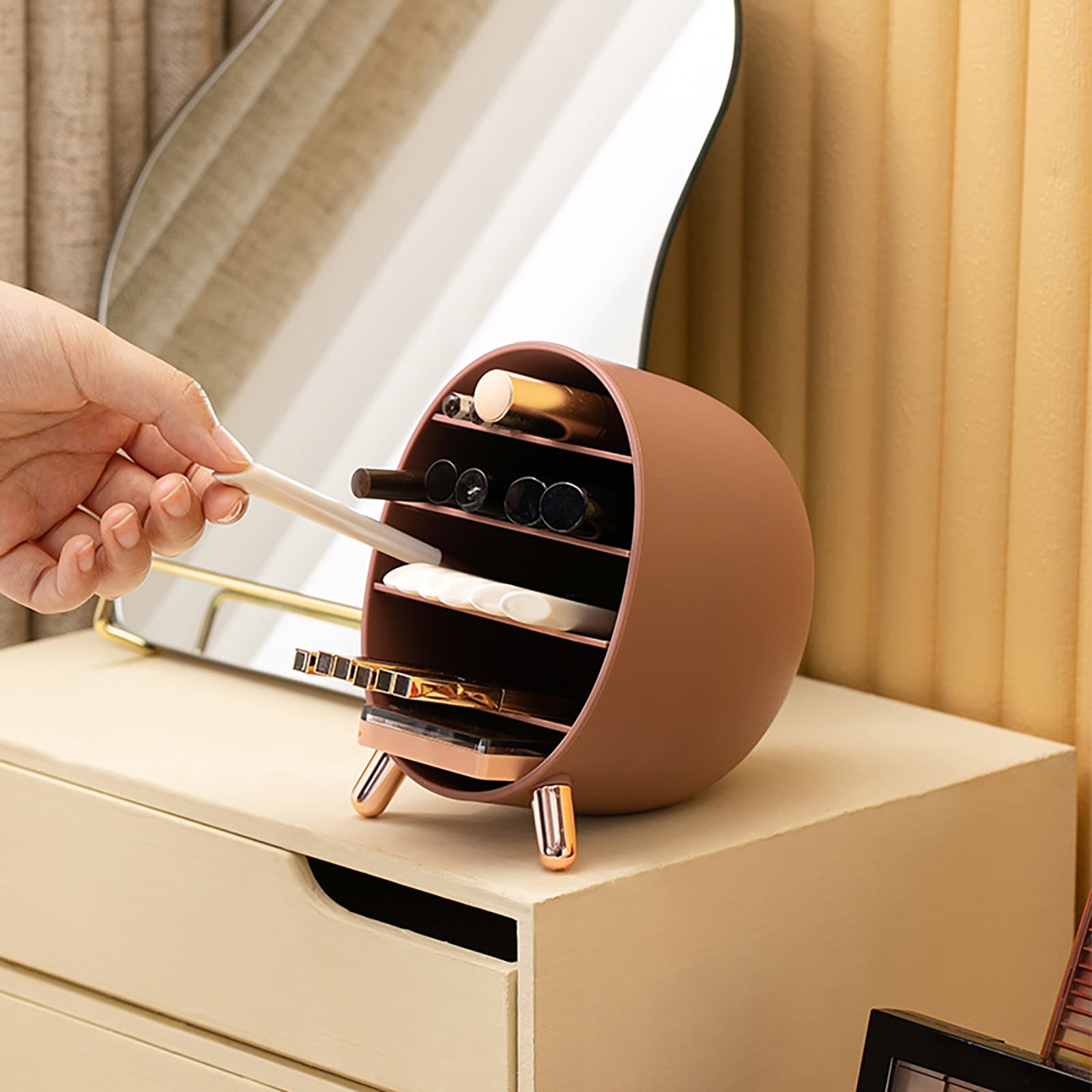 Compact Makeup Organizer for Girls Women, Desktop Display Case for ...