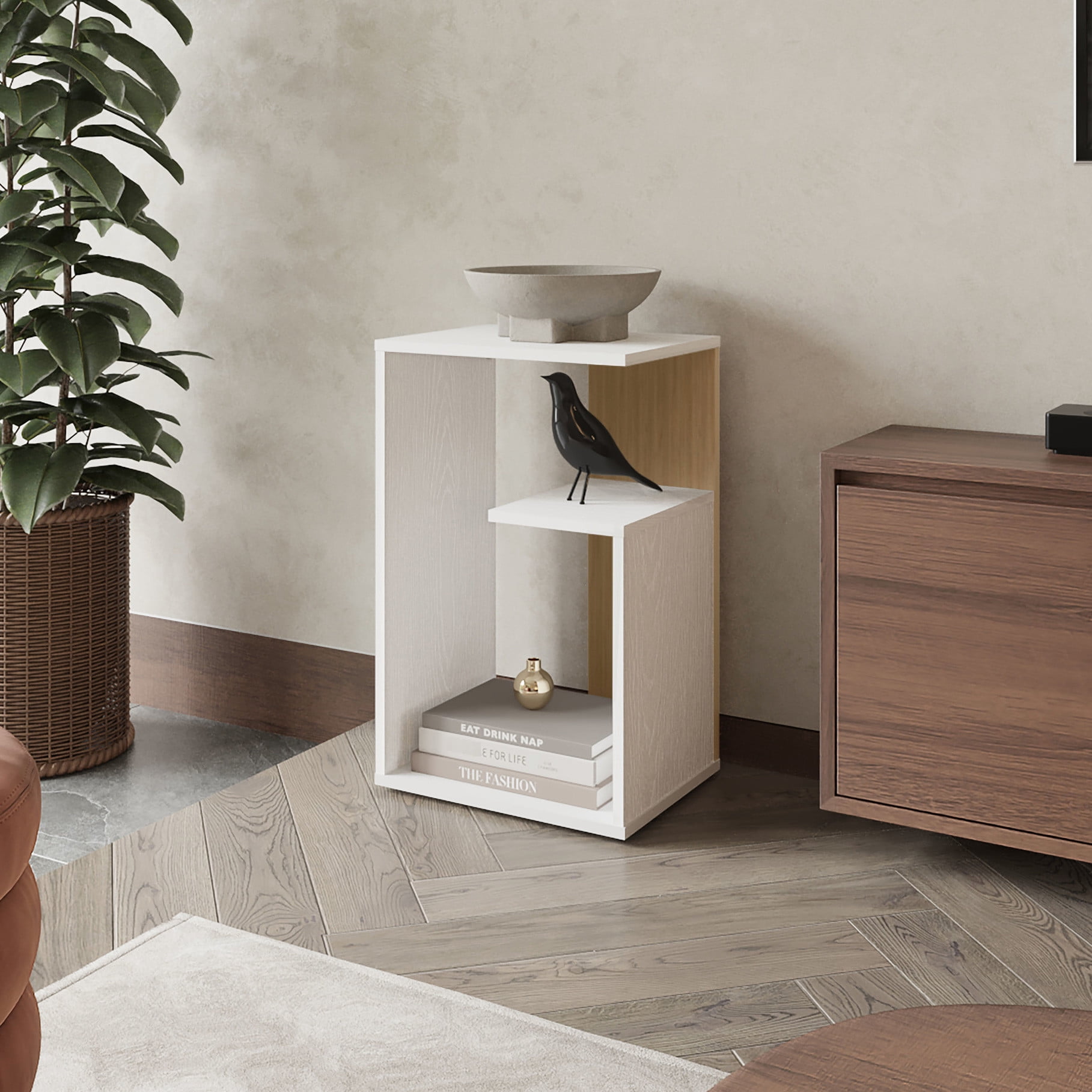 Compact Melamine Side Table | Works Well in Primary Living Zones ...