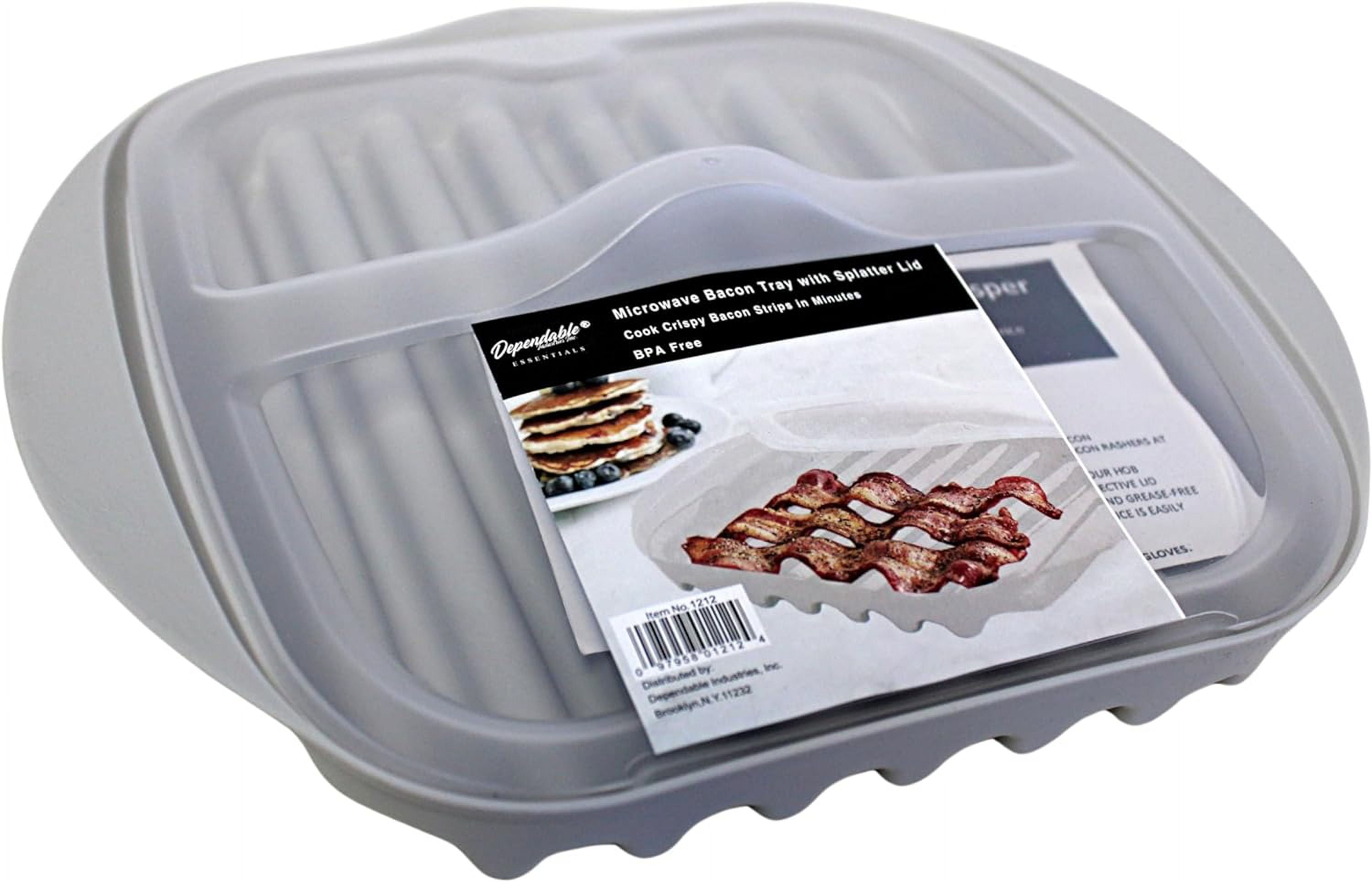 Microwavable Grill with Cover - Compact Bacon, Sausage, Meat & Poultry ...