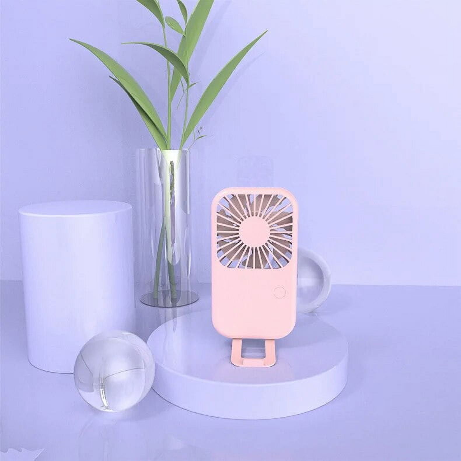 Compact Mini Fan Rechargeable Stand Small Pocket Fan with Three Wind ...