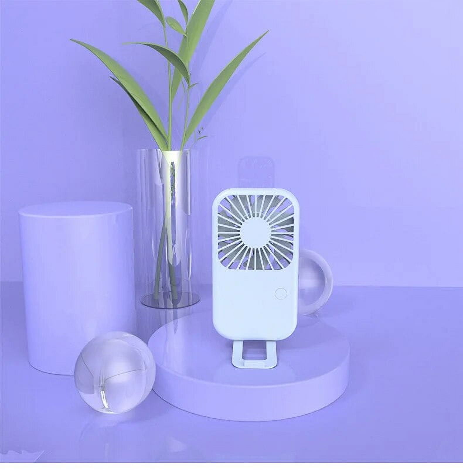 Compact Mini Fan Rechargeable Stand Small Pocket Fan with Three Wind ...