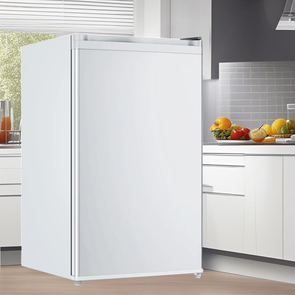 Compact Mini Fridge with Freezer, 4.3 Cu.Ft Single Door Refrigerator ...