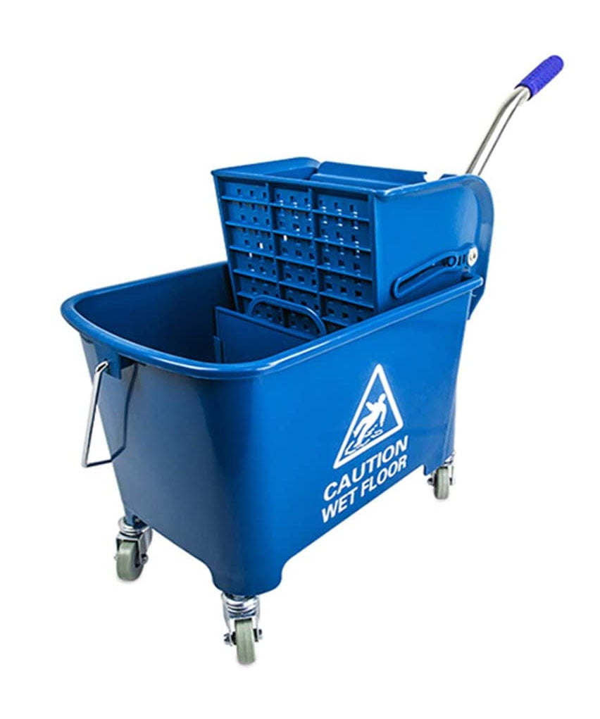 Compact Mini Mop Bucket w/ Side Press Wringer 17 QT Blue - Walmart.com