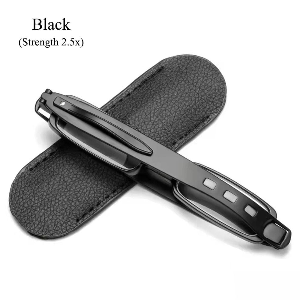 Compact Mini Pocket Pen Clip Readers 360°Twist with Leather Case ...