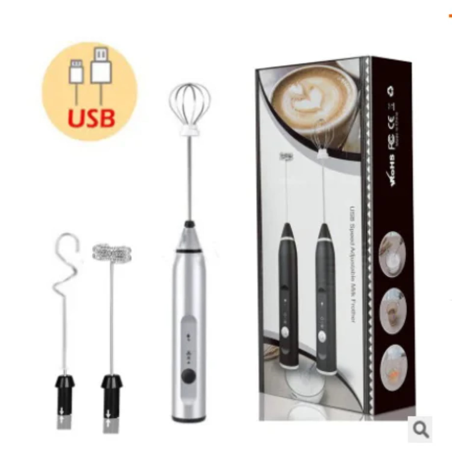 Compact Mini Portable Wireless Handheld Milk Frother USB Blender for ... Compact Mini Portable Wireless Handheld Milk Frother USB Blender for ...