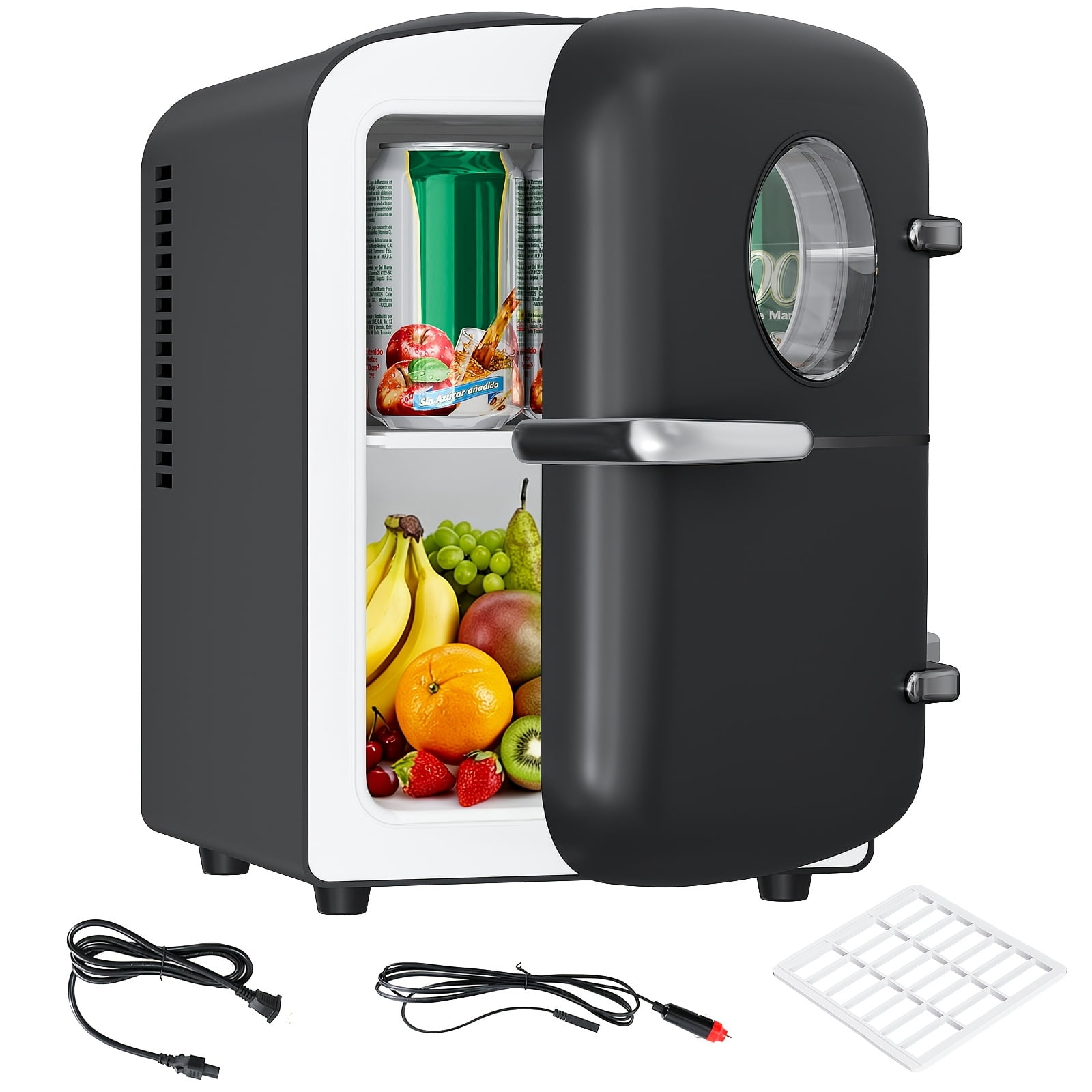 Compact Mini Refrigerator Featuring a Freezer. It Has Two Doors ...