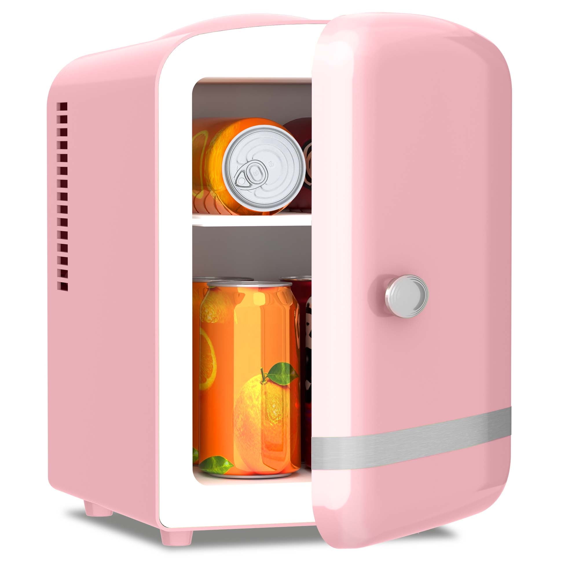 Compact Mini Refrigerator Featuring a Freezer. It Has Two Doors ...