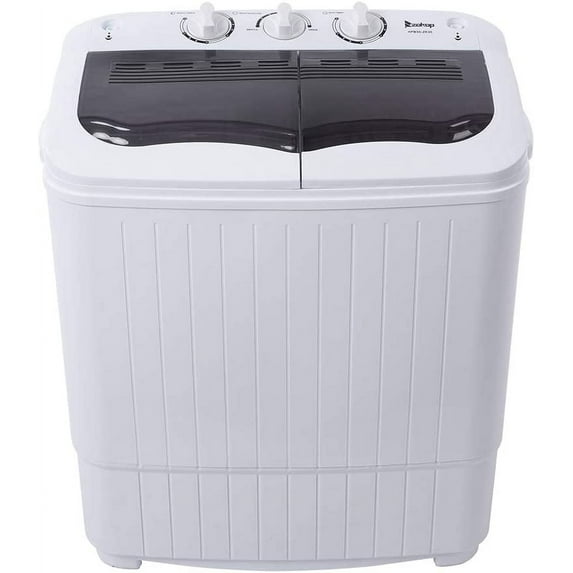 Compact Mini Twin Tub Washing Machine, Portable Laundry Washer w/Wash ...