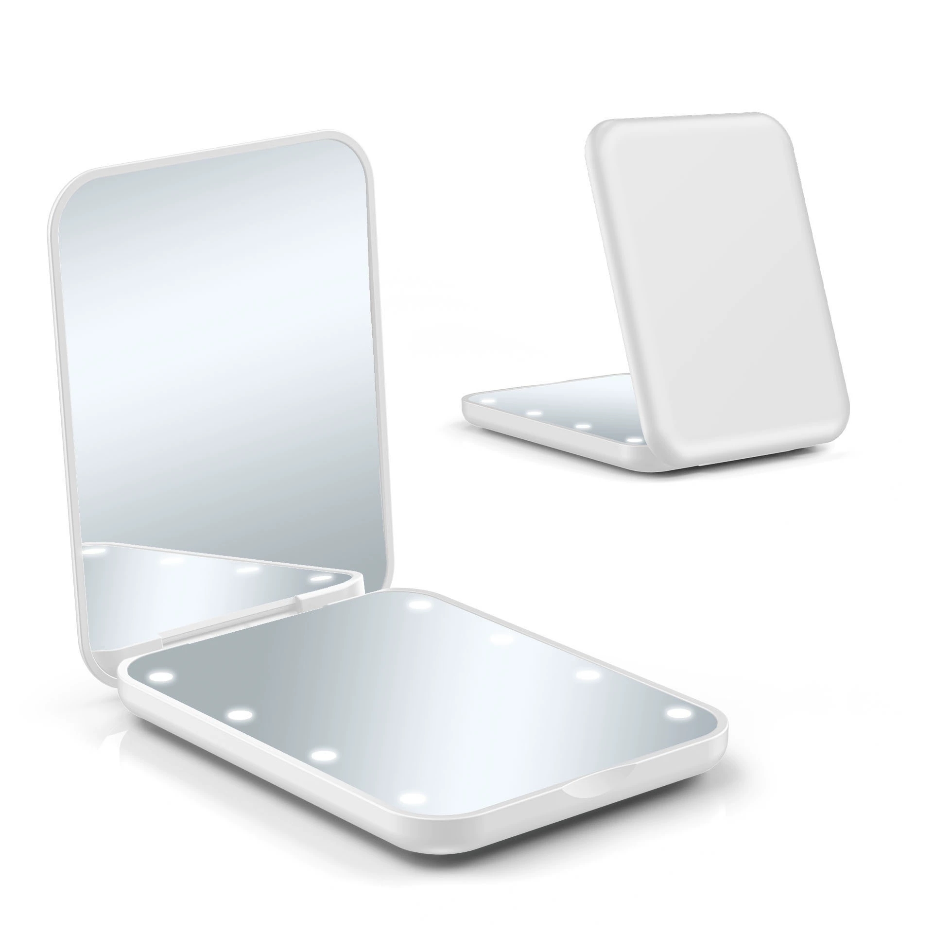 Compact Mirror 1X/2X Magnification LED Pocket Mirror with Nternal ...