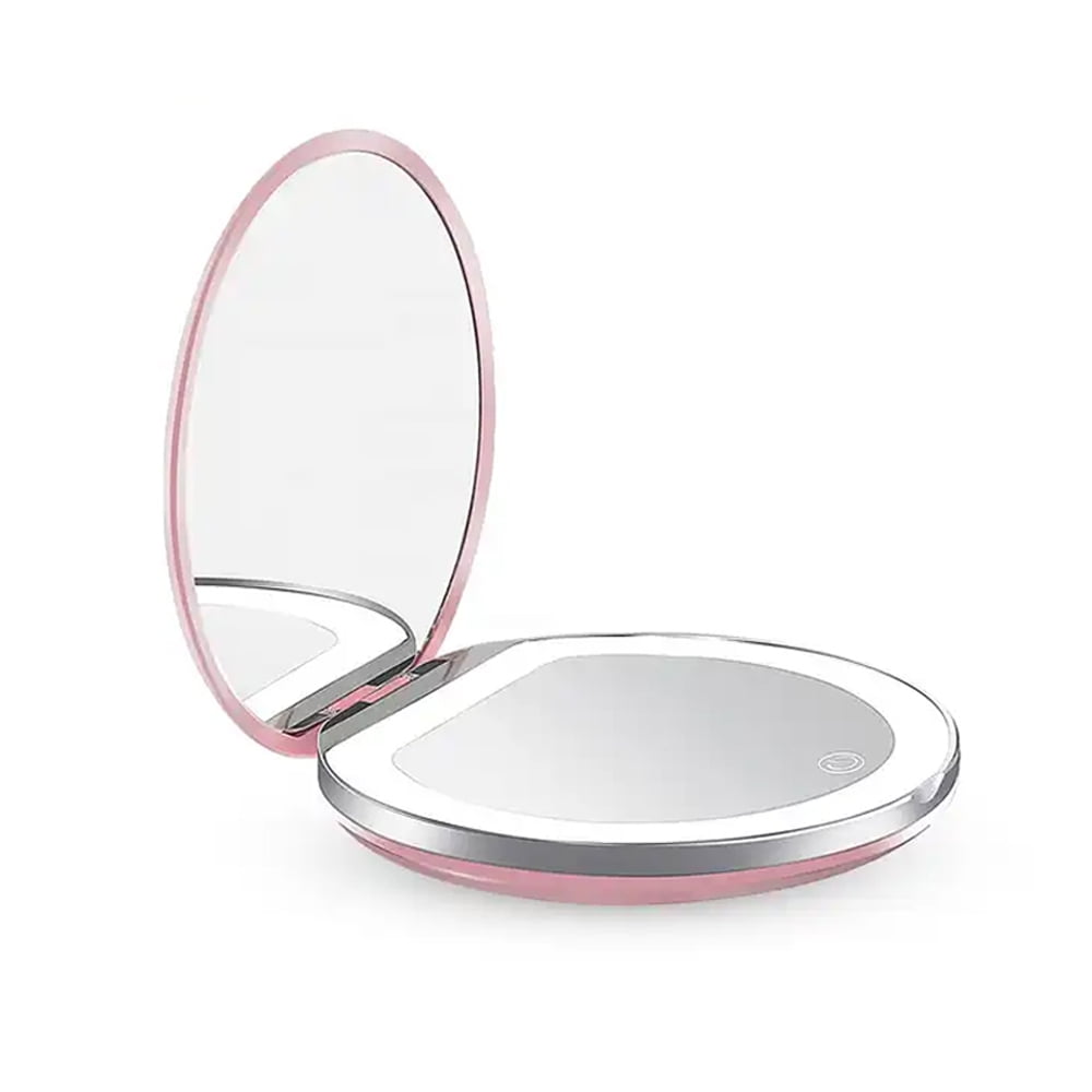 Compact Mirror with Light, 1X/3X Magnification LED Pocket Mirror with ...