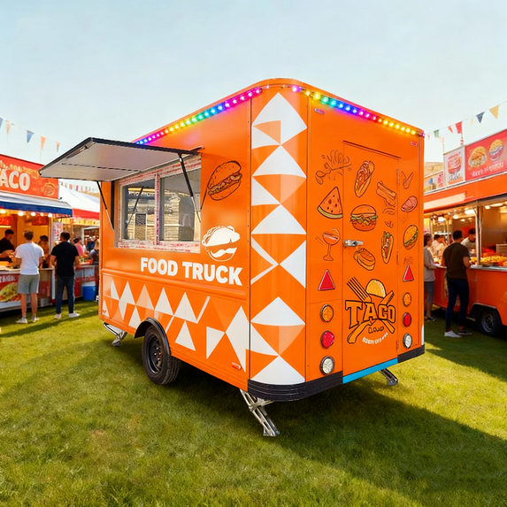 Compact Mobile Food Cart Trailer, Customizable for Hot Dogs, Coffee, or ...