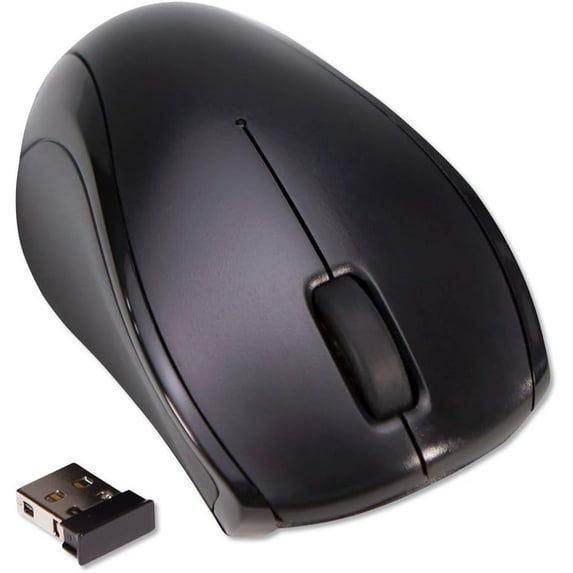 Compact Mouse, 2.4 GHz Frequency/26 ft Wireless Range, Left/Right Hand ...