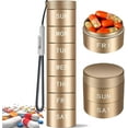 Compact Multi Compartment Pill Holder, 7 Day Pill Dispenser Metal ...