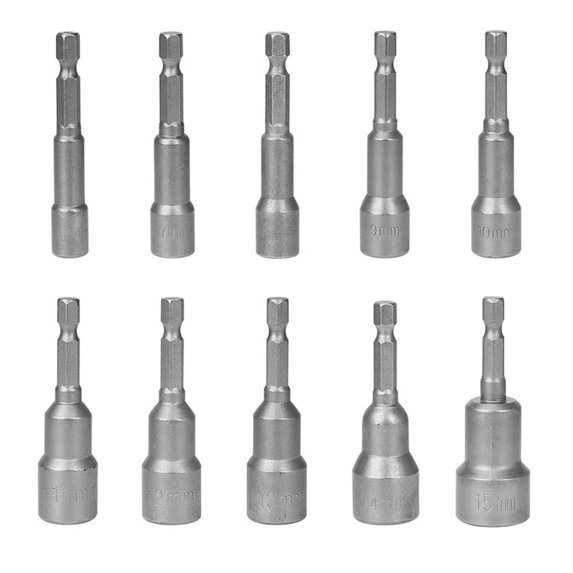 Compact Nut Driver Set, Magnetic Power Drill Bit for Electrician Tools ...